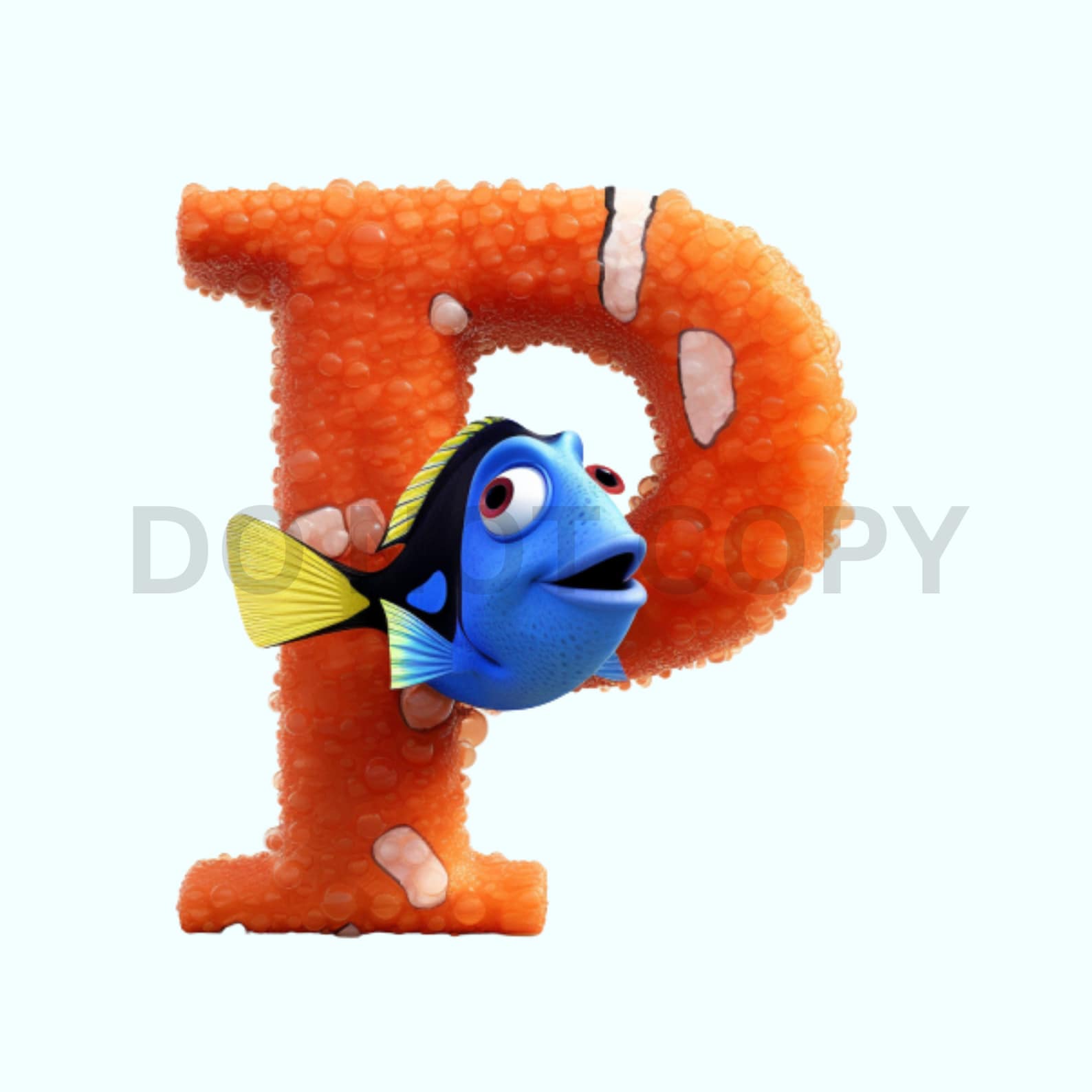 Nemo Inspired Alphabet Clipart Collection Fun ABC Fish Letters Kids ...
