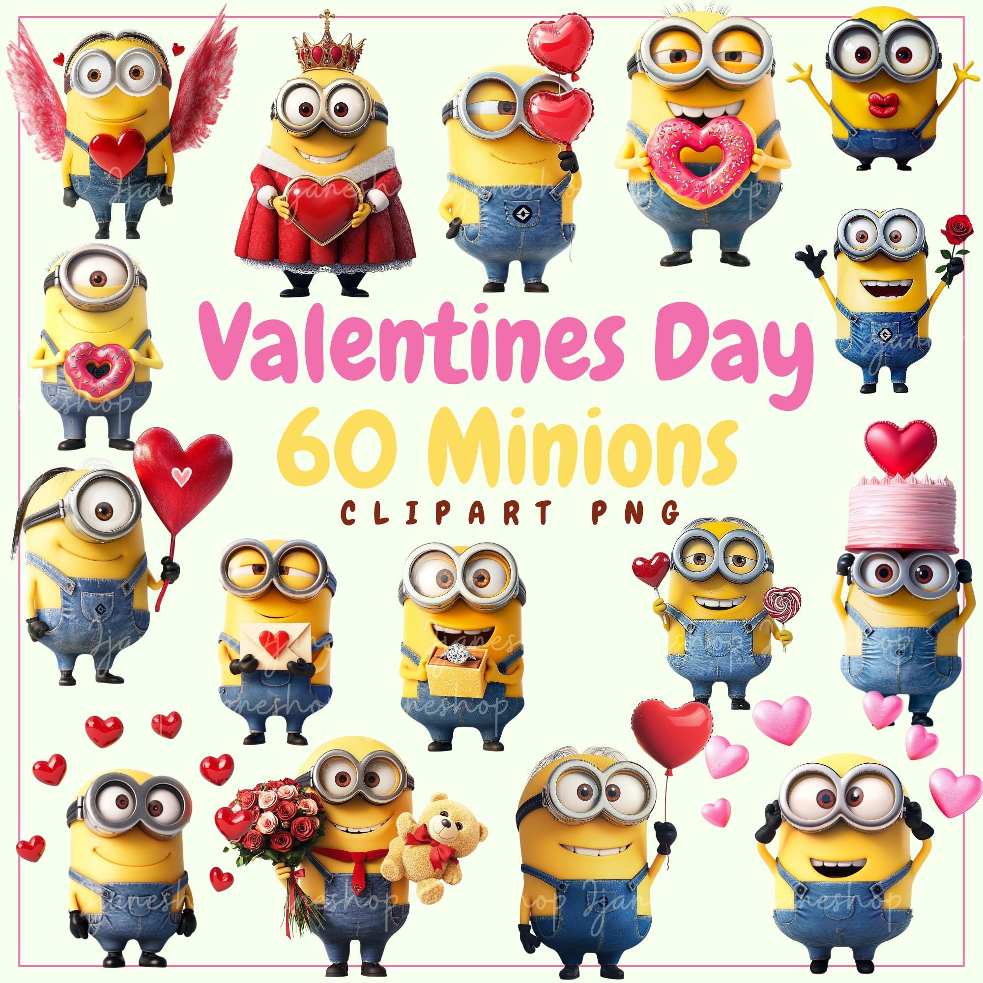 Valentine's Day Minions Svg Bundle, Despicable Svg, Minions in Love PNG ...