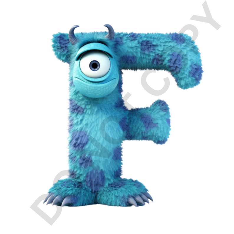 40 Monsters Inc Inspired Alphabet Clipart Collection: A-Z PNG - Etsy ...