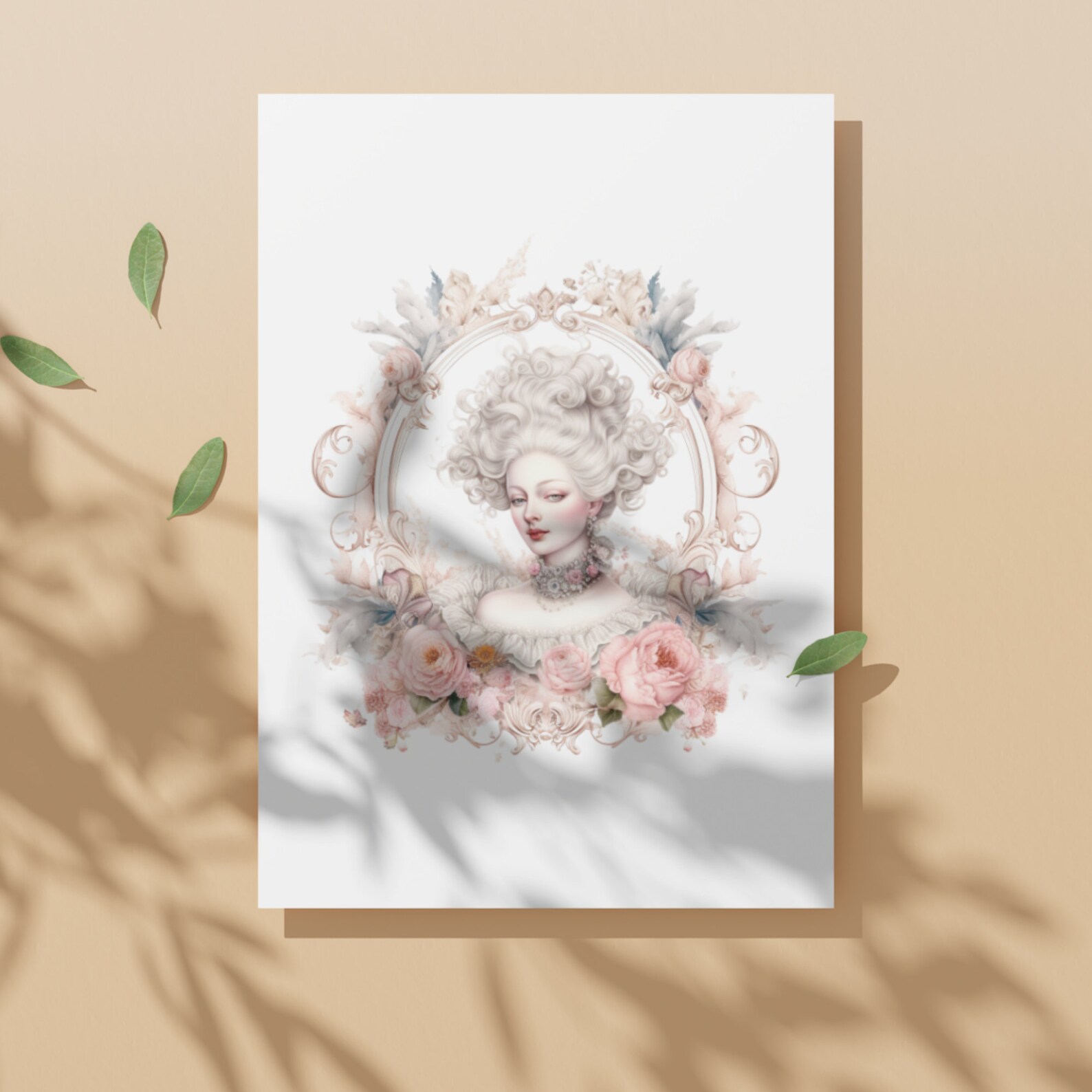 Marie Antoinette Floral Alphabet SVG: Watercolor Baroque Clipart (A-Z ...