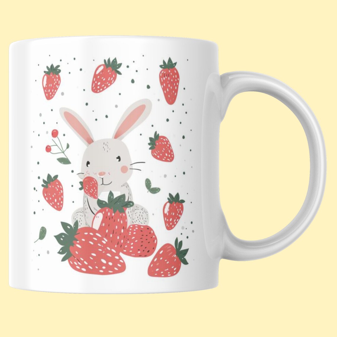 Cute Bunny Berry SVG Strawberry Bunny Images Springtime Clipart Bunnies ...