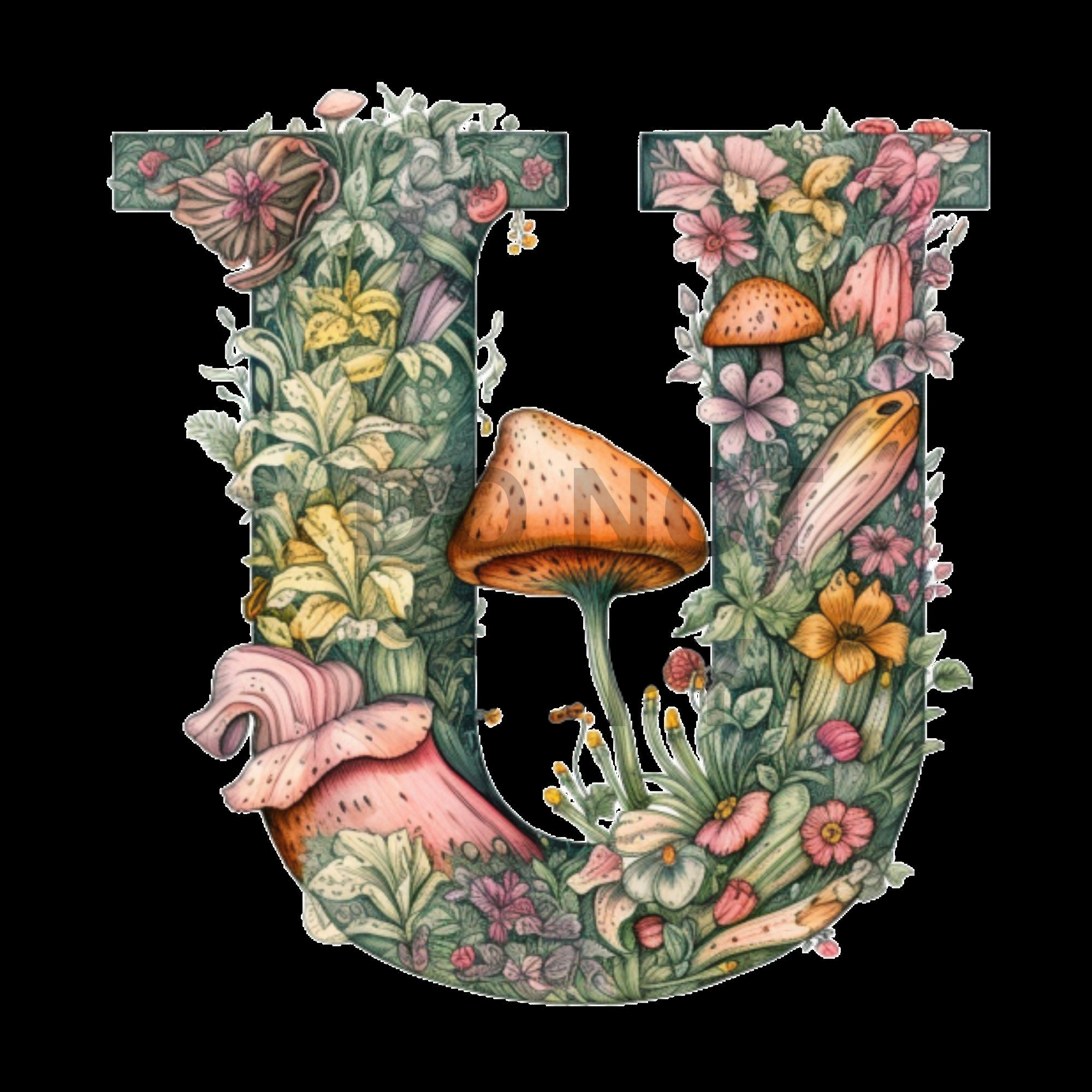 Magical Fairy and Flowers Alphabet Clipart Collection: Colorful A-Z PNG ...