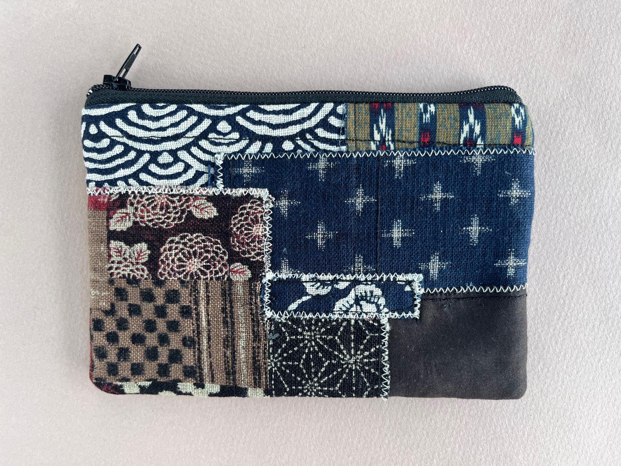 Unique, Handmade Boro Patchwork Coin Purse, Fabric Pouch, Zipper Wallet ...