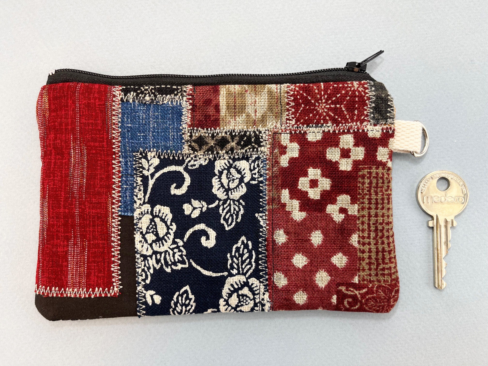 Unique, Handmade Boro Patchwork Coin Purse, Medium Size Coin Wallet ...
