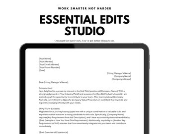 Cover Letter Template - Etsy