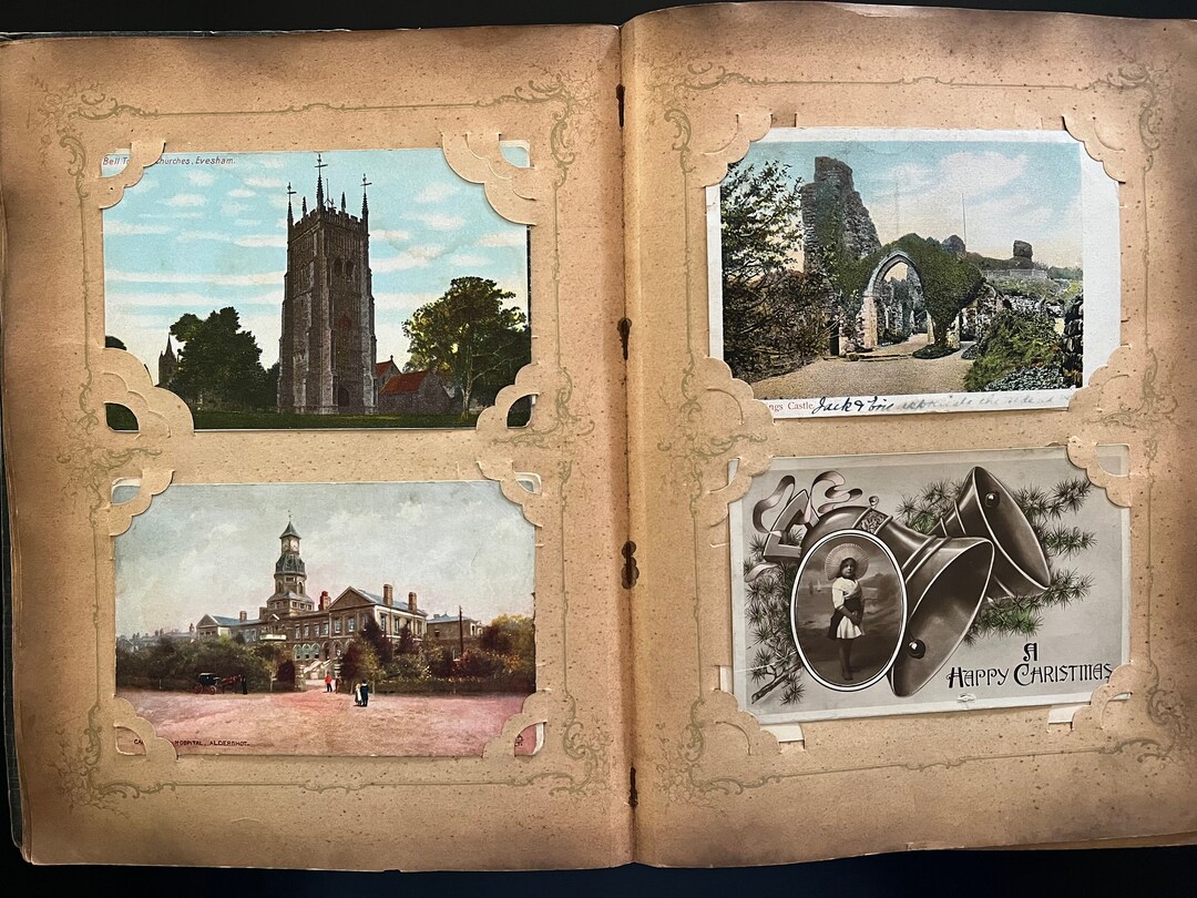 Vintage Postcard Album With 108 Postcards Dated 1905-1944 - A Snapshot ...