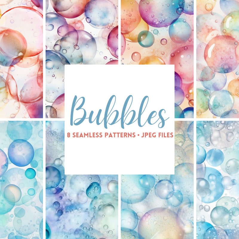 Bubble Digital Paper - Etsy