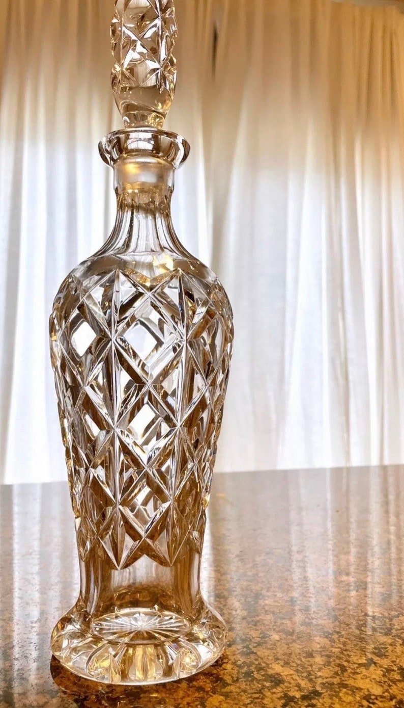 Vintage Hand Blown Colored Glass Cordial Set With Twisted Stems Etsy