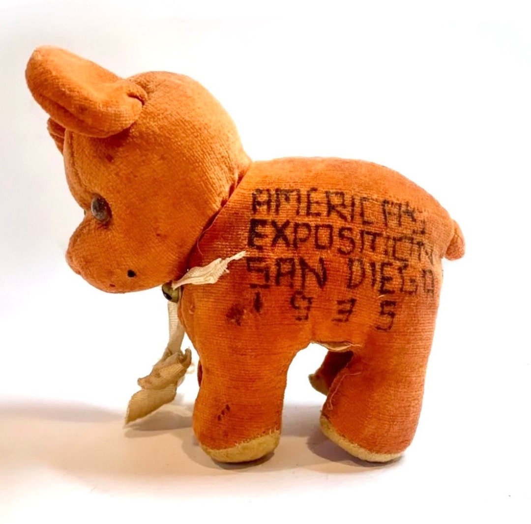 RARE! “1935 America’s Exposition San Diego” Straw-stuffed Cordoroy ...