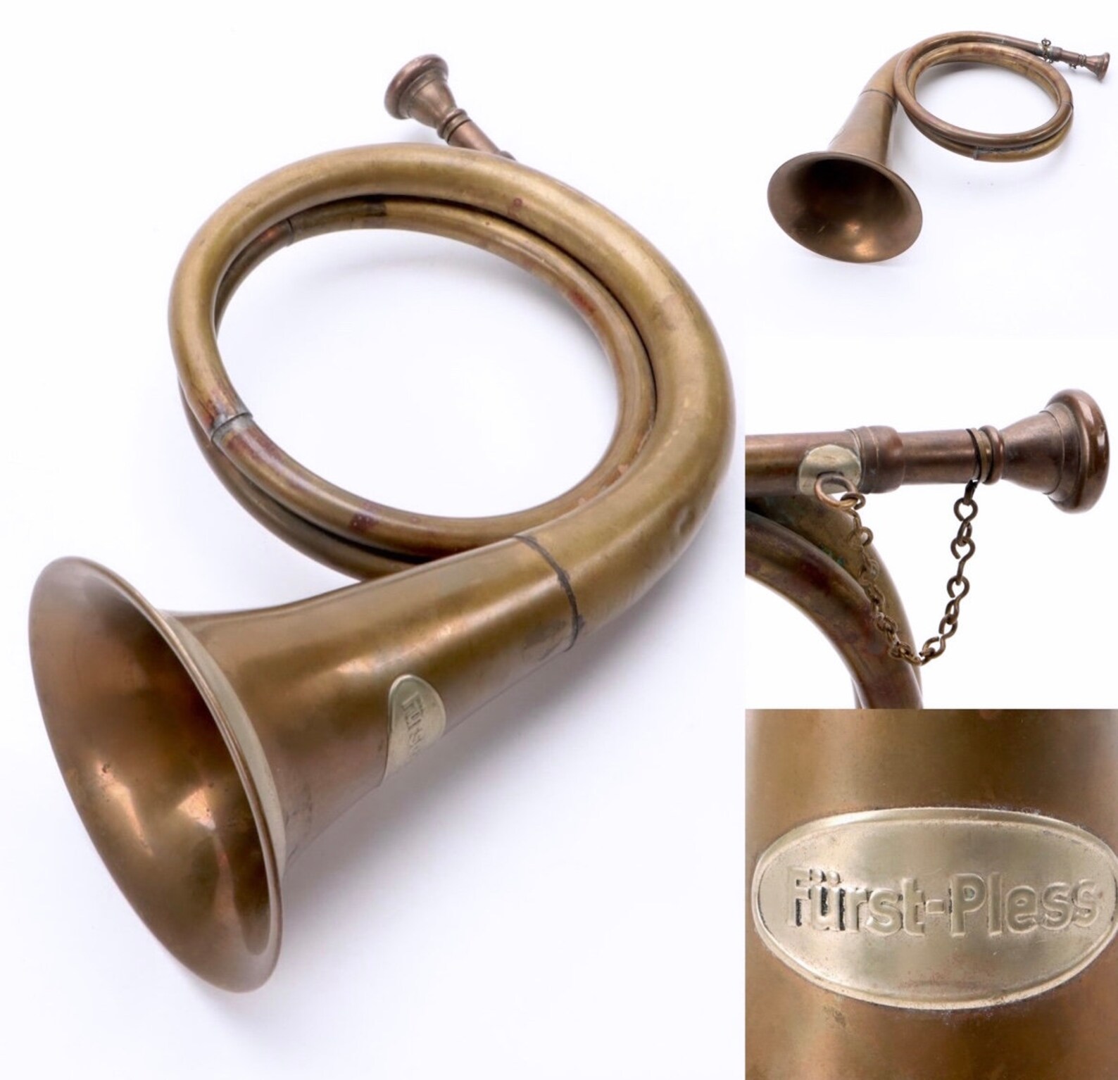 Vintage English Hunting Horns | 1 LEFT! Furst-pless German Fox Hunting ...