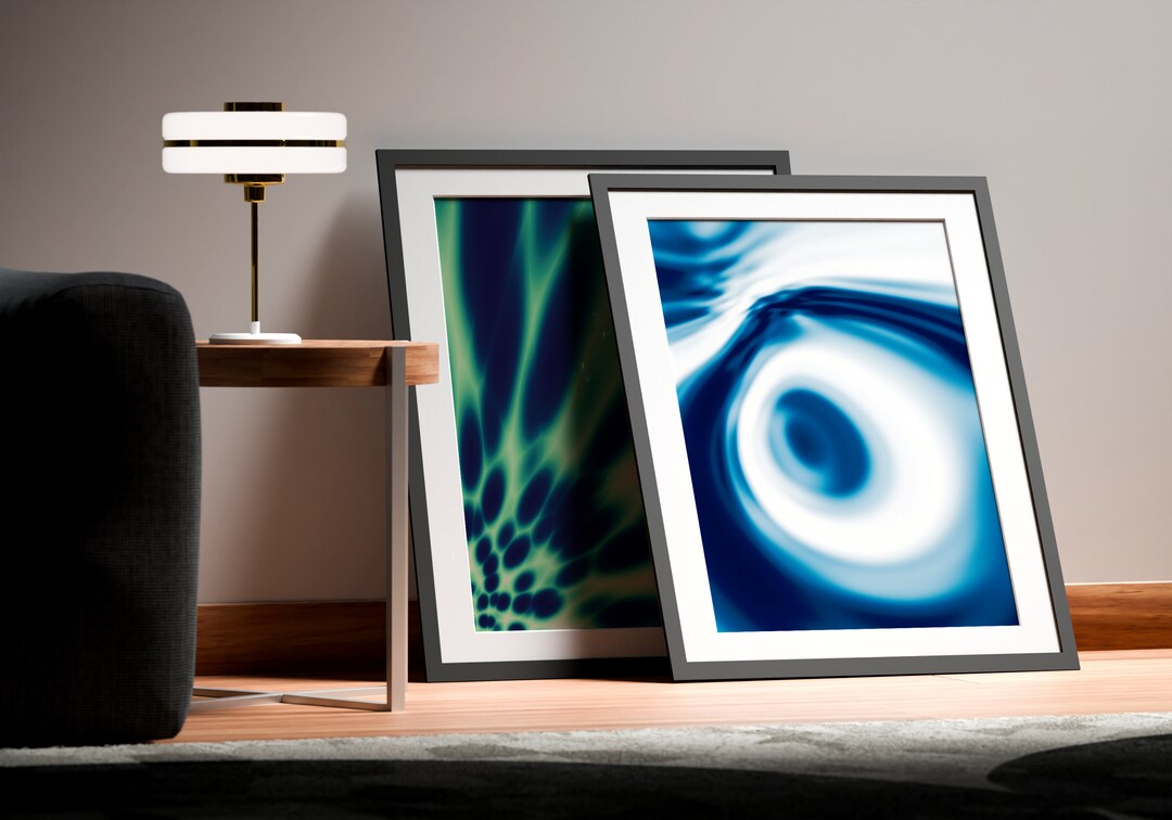 Blue Modern Wall Art Poster | Original Artwork | Colorful Blue Modern ...