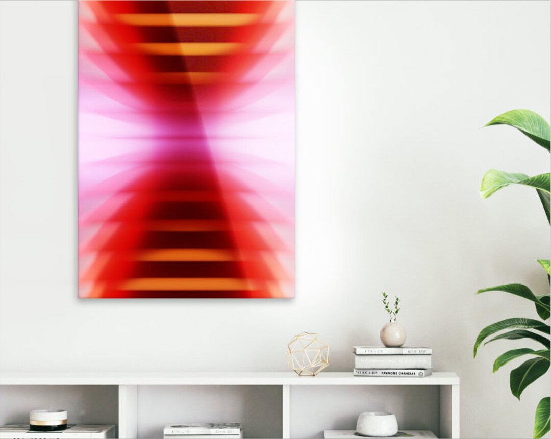 Orange Art Work Acrylic Print Wall Art High End Abstract Art Vibrant ...