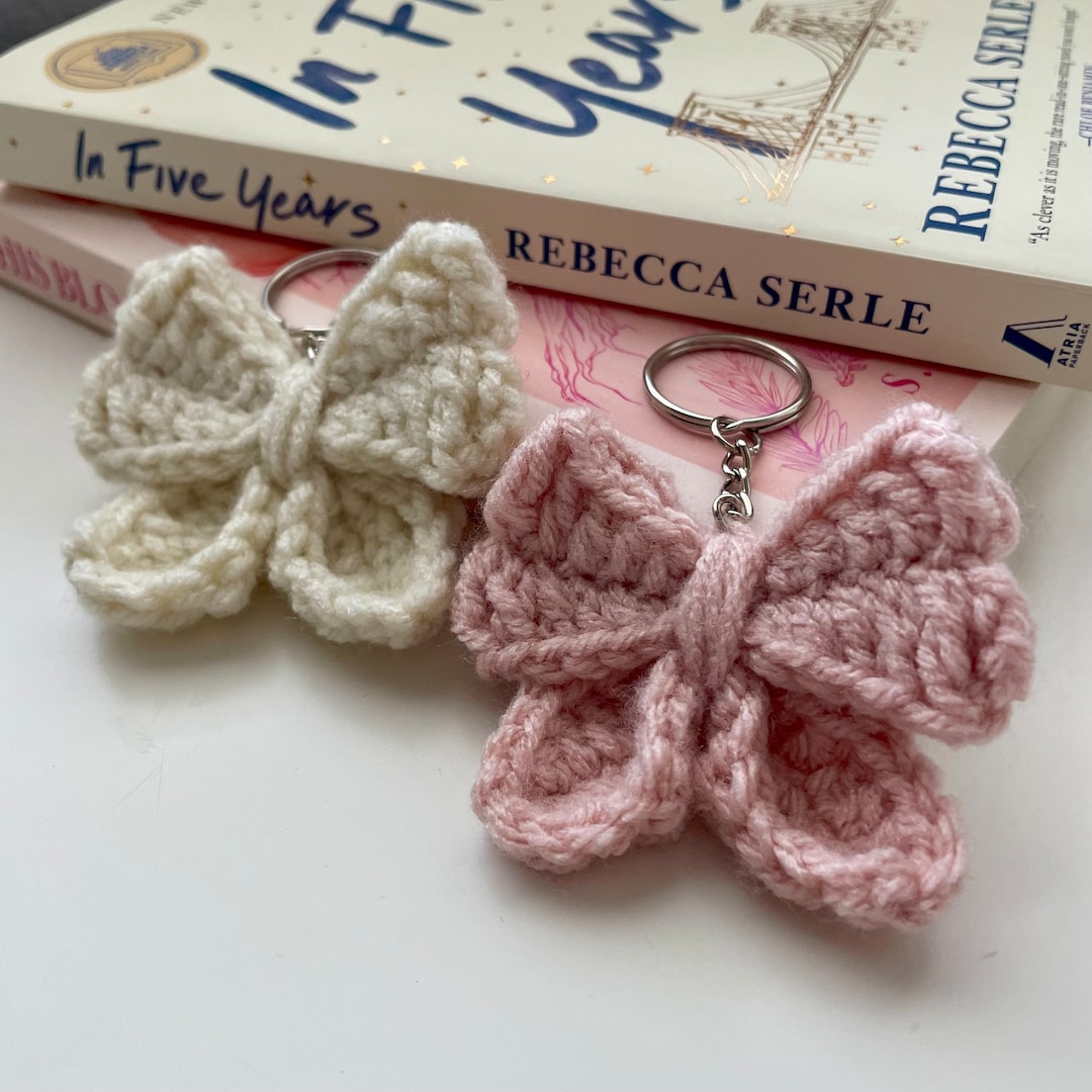 Crochet Bow Keychain - Etsy