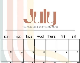 Digital & Printable Monthly Calendar for Organized Routines - Etsy