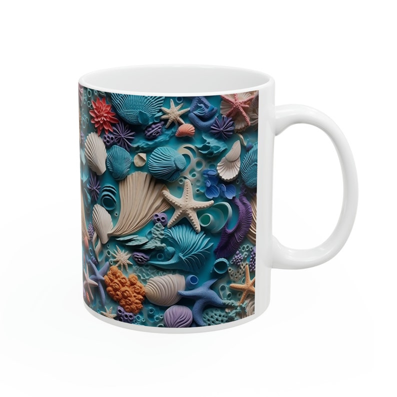 Under the Sea Themed Ceramic Mug, Under Sea Mug, Coffee Mug, Ocean ...