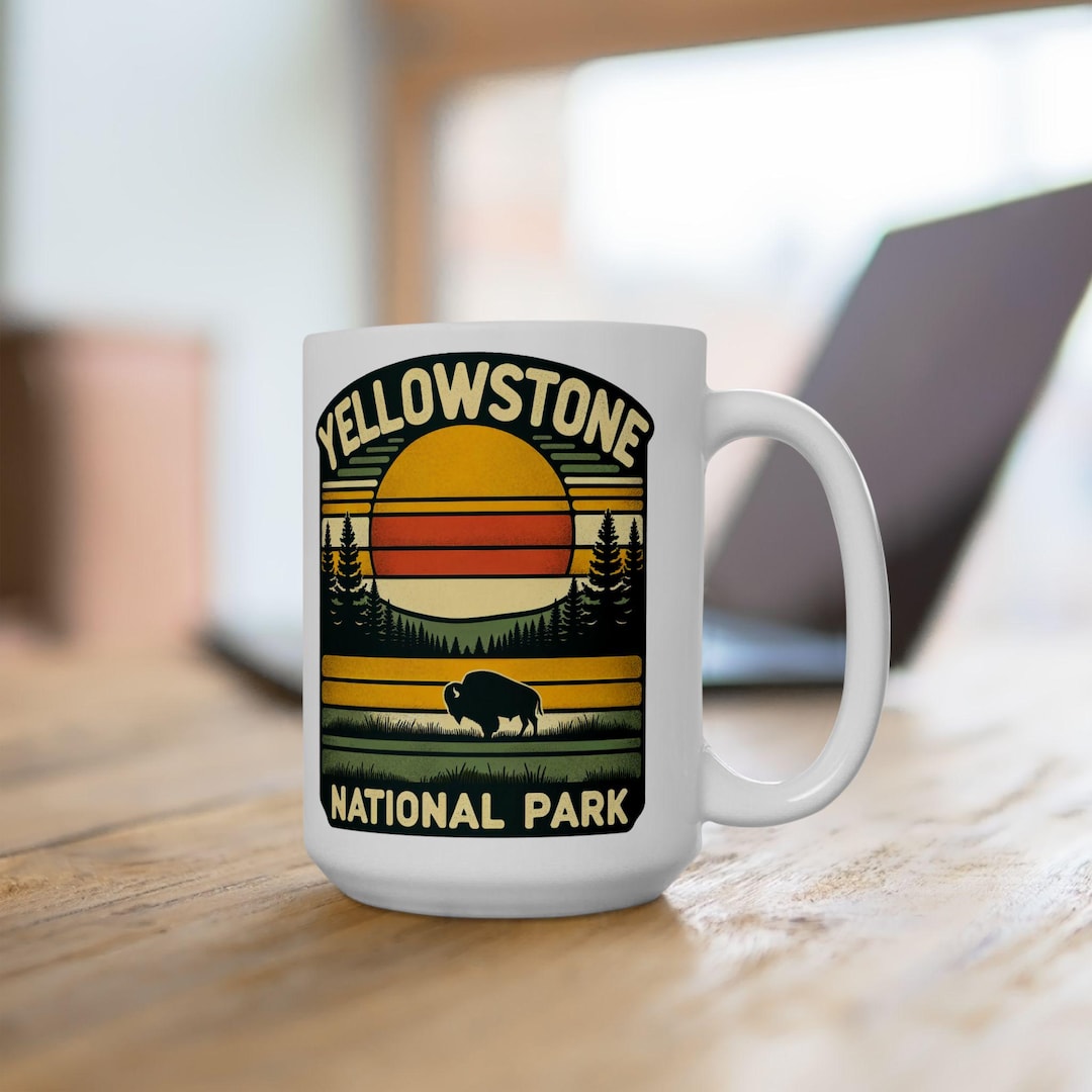 Yellowstone National Park Ceramic Mug, National Park Coffee Mug ...