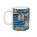 Sail Boat Themed Ceramic Mug, Sail Boat Mug, Boat Mug, Sailing Lover ...
