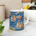 Sail Boat Themed Ceramic Mug, Sail Boat Mug, Boat Mug, Sailing Lover ...