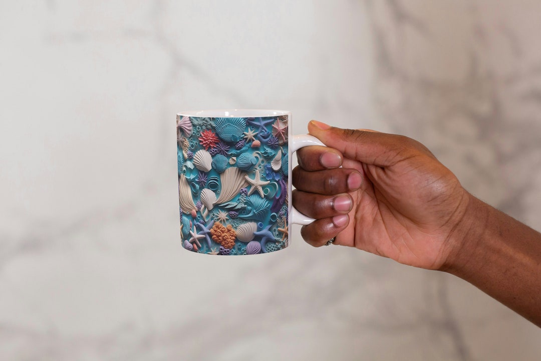 Under the Sea Themed Ceramic Mug, Under Sea Mug, Coffee Mug, Ocean ...