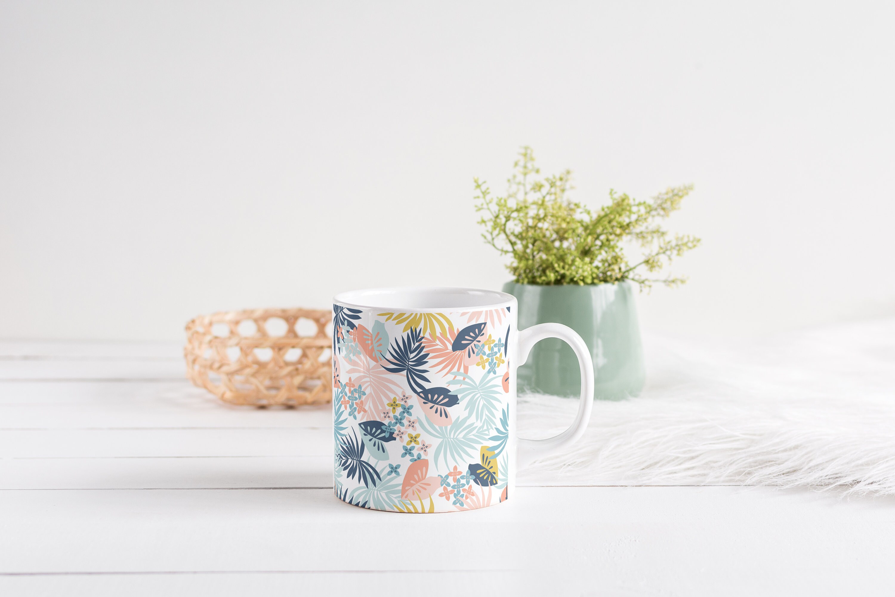 Tropical Themed Coffee Mug, Hawaii Coffee Mug, Tropical Mug, Aloha Mug ...