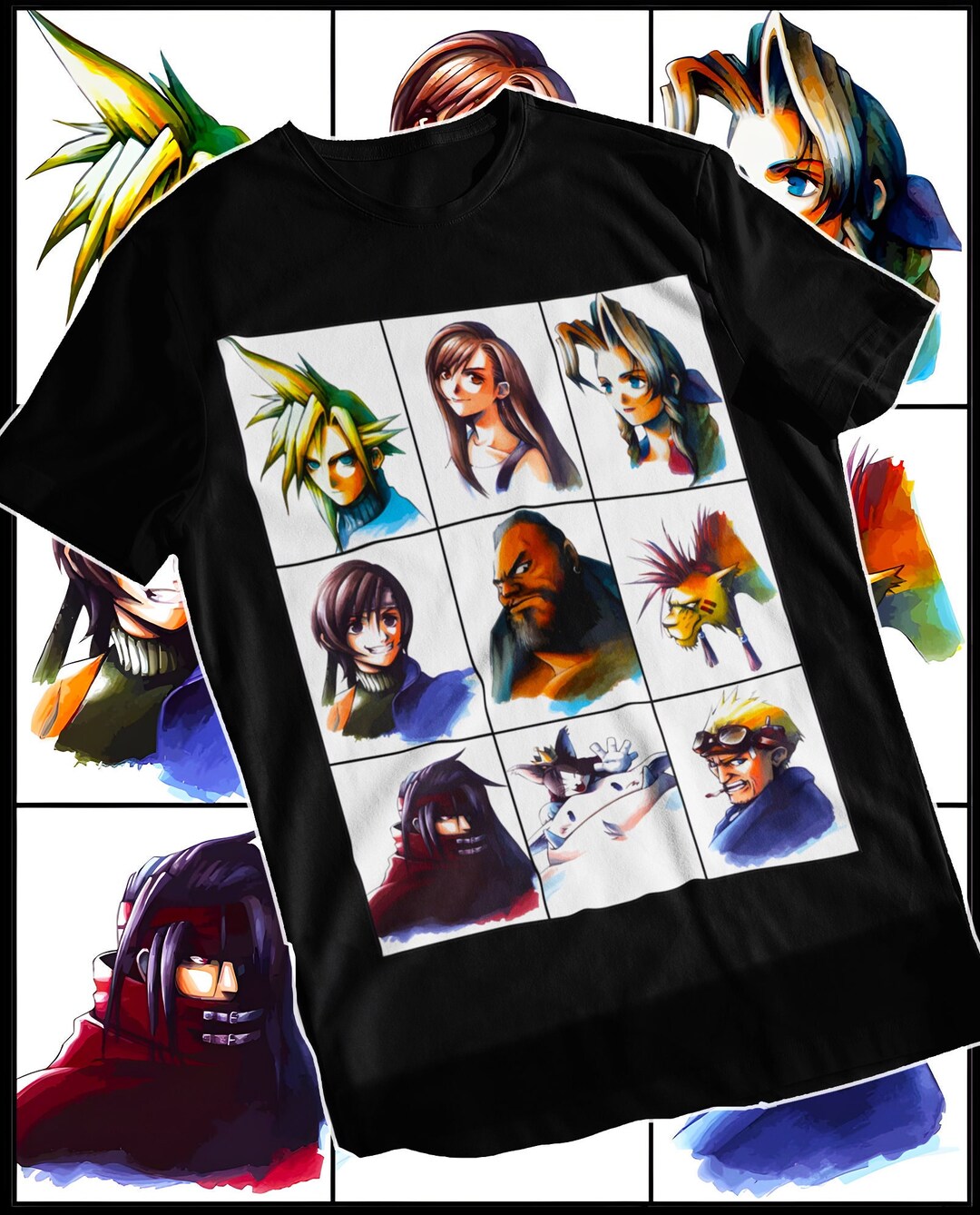 FF Portraits Softstyle T-shirt, FF7 Shirt, Final Fantasy Shirt, Fantasy ...