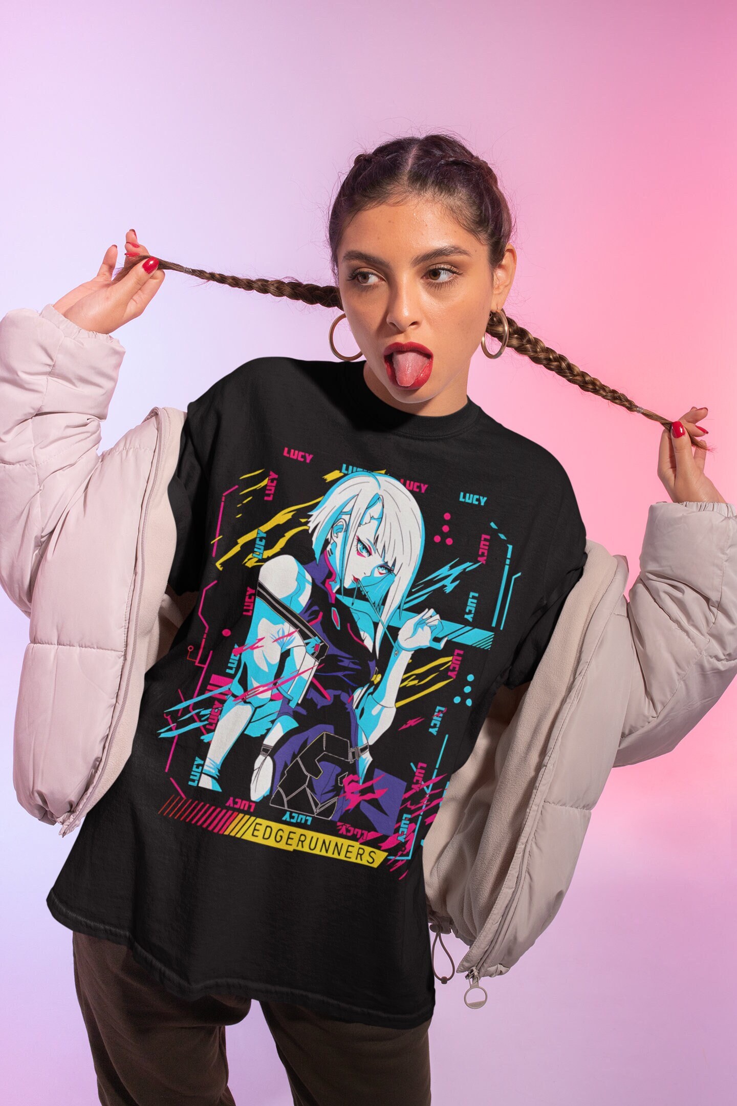 Edgerunners GraffitiCore Lucy Camiseta gráfica unisex, camisa Edge ...