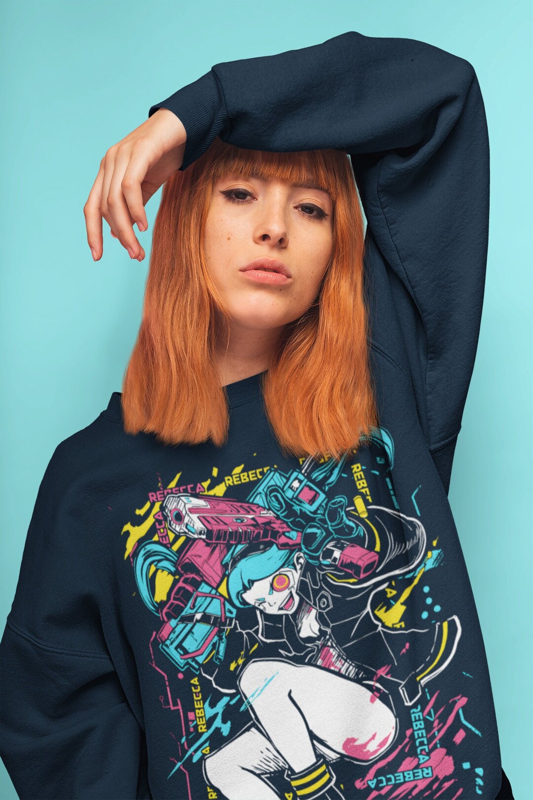 Edgerunners Graffiticore Rebecca Crewneck Sweatshirt, Edge Runner ...