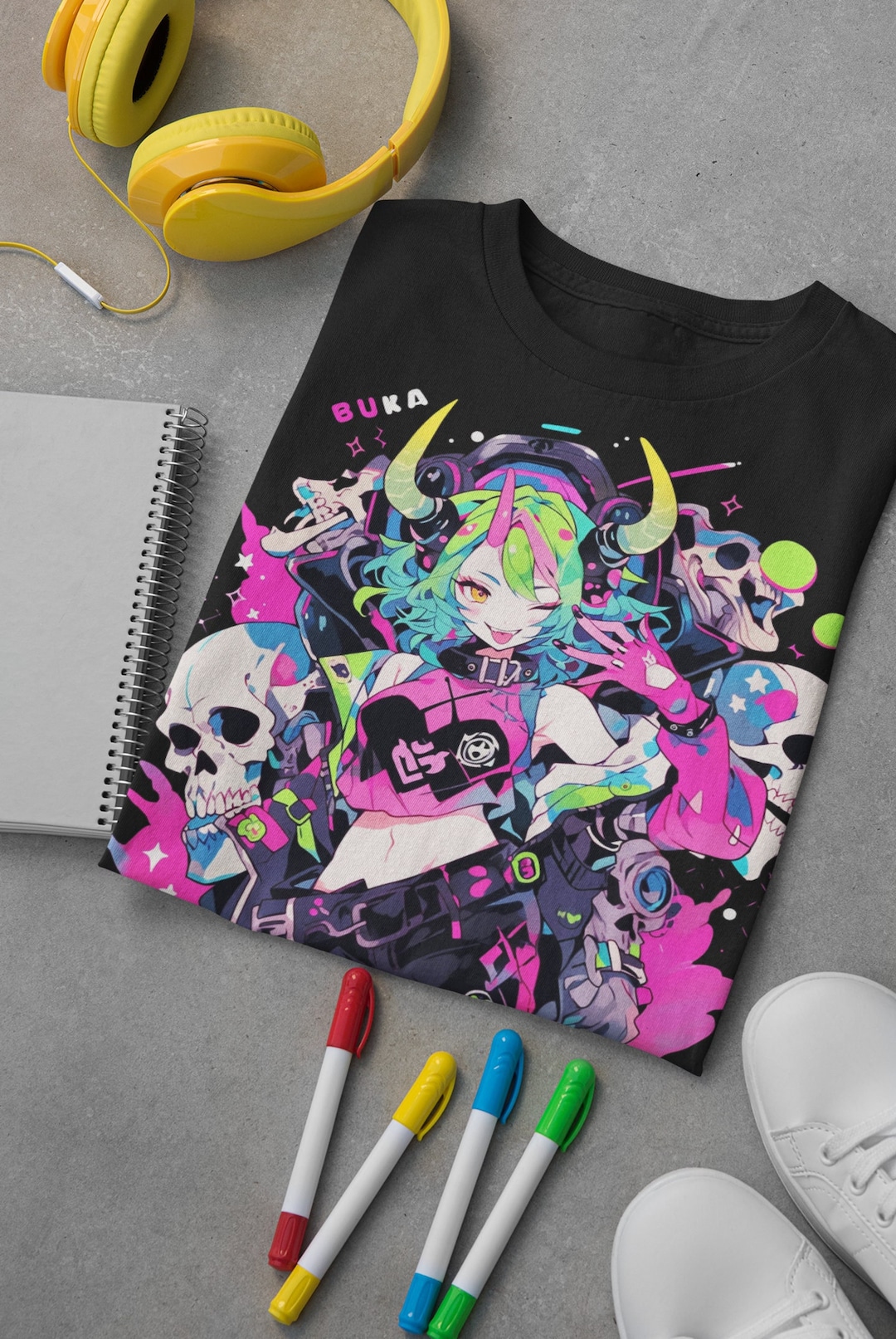 Buka Cute Necromancer Unisex Graphic Tee, Necromancer Shirt, Graphic ...