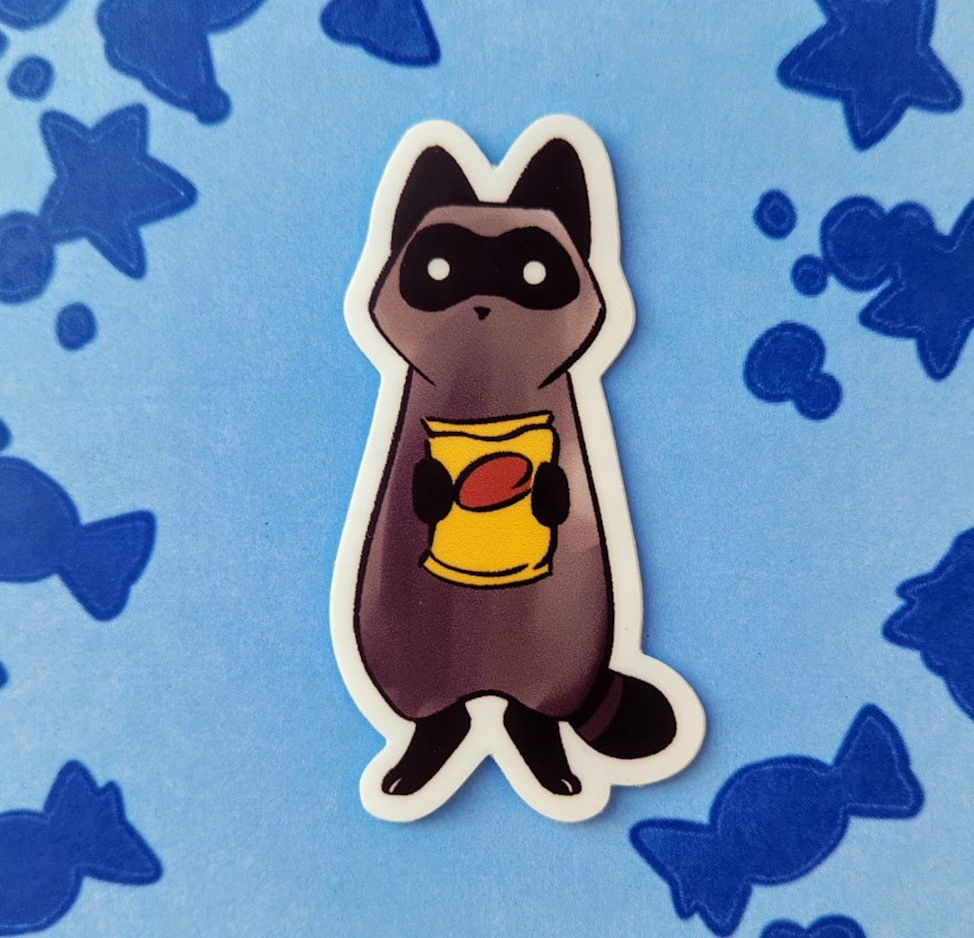 Raccoon Sticker (chip Bag) - Etsy