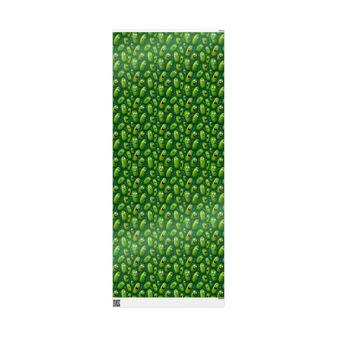Pickle Power! Fun & Quirky Green Cartoon Pickle Wrapping Paper Rolls ...