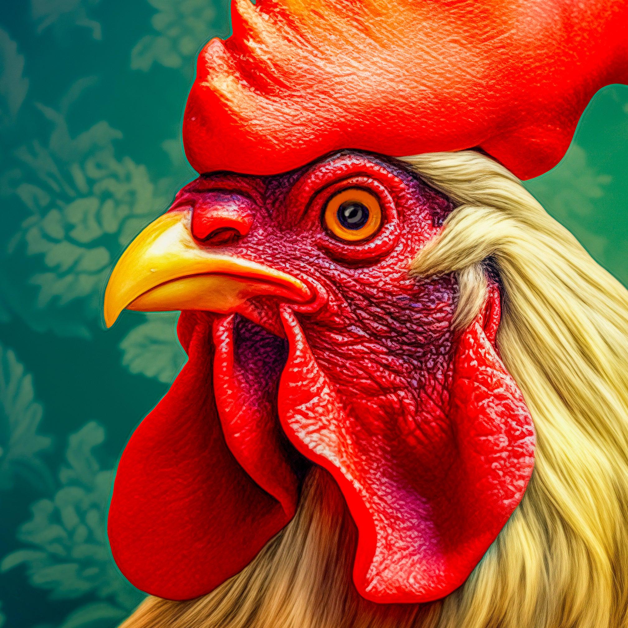 Colorful Renaissance Rooster Gallery Wrapped Canvas - Etsy