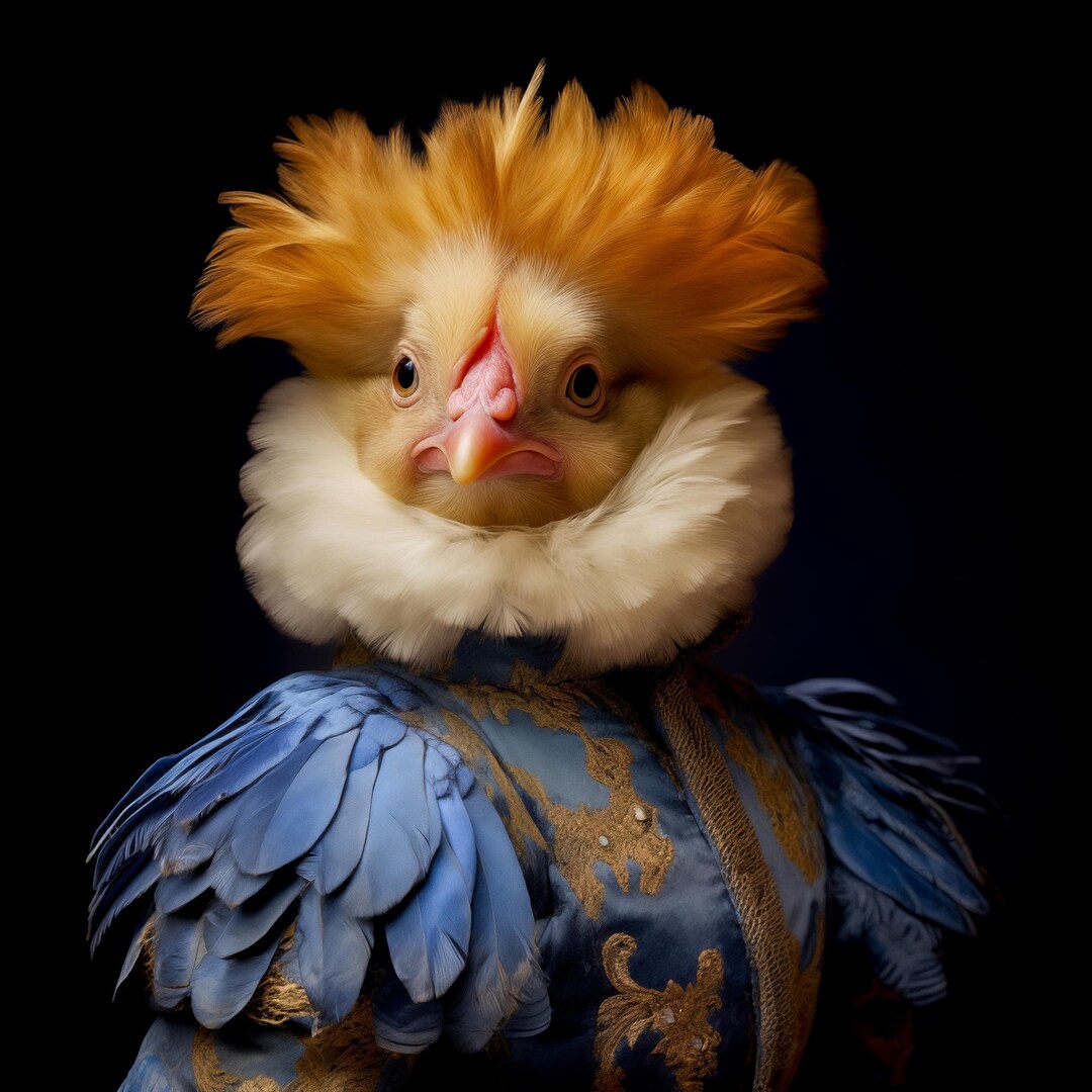 Victorian Royal Chicken Portrait Fine Art Print Renaissance Artful ...