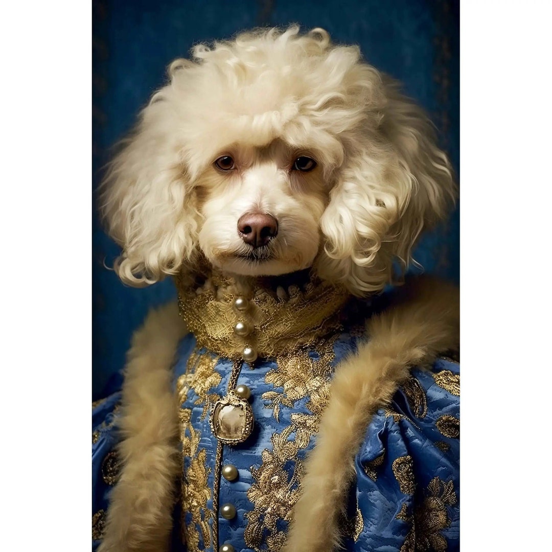 Renaissance Poodle Portrait Art Print - Etsy