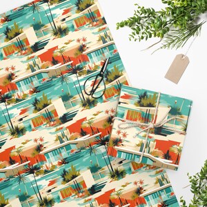Mid-century Modern Wrapping Paper Rolls - Etsy