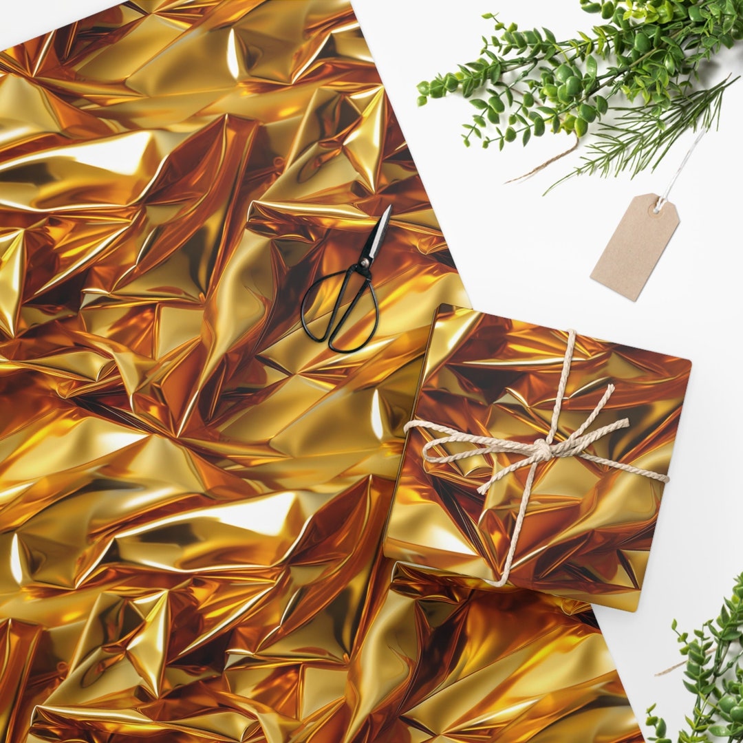 Beautiful Gold Gift Wrapping Paper Rolls - Etsy