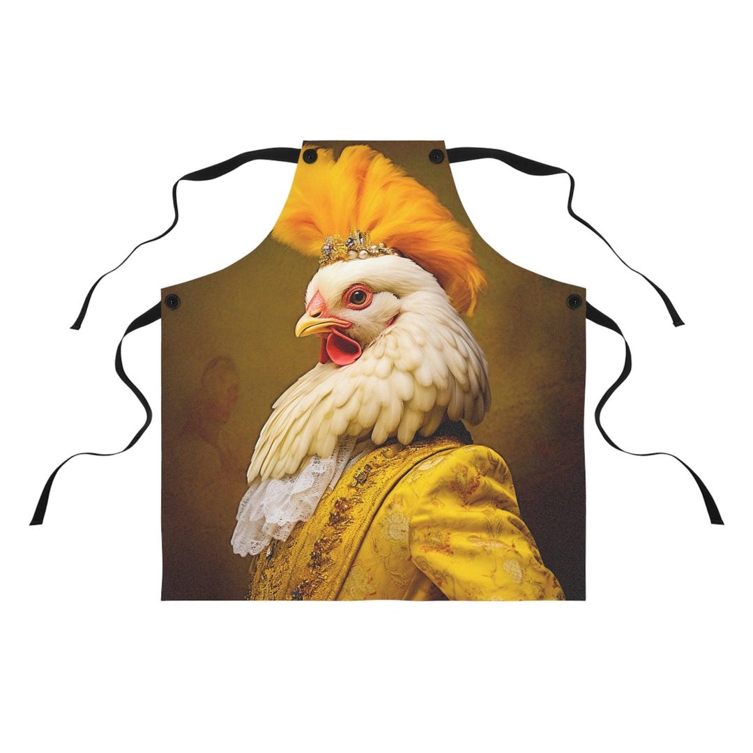 Renaissance Rooster Apron | Kitchen Gift for Chef | Chicken Access - Etsy