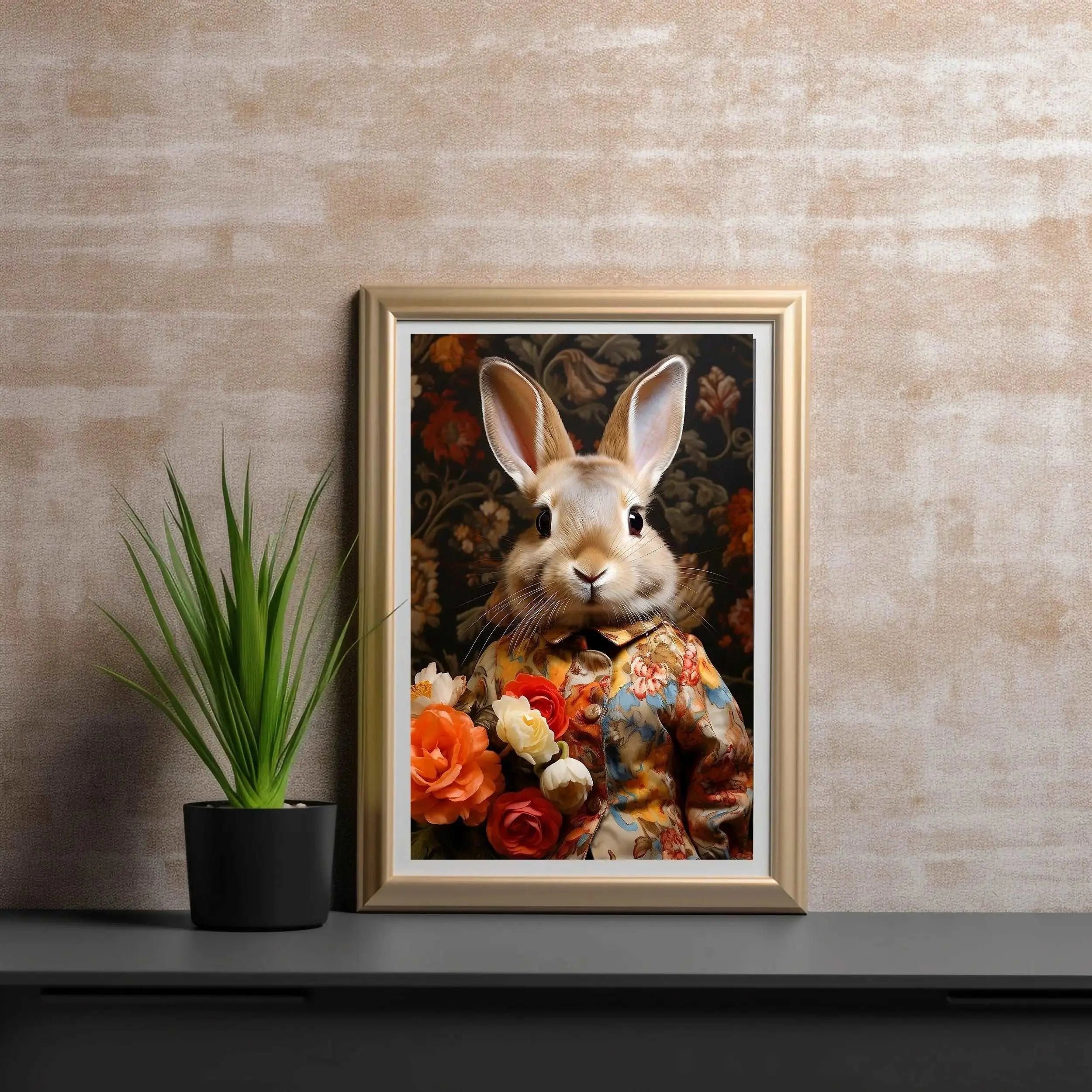 Victorian Bunny Portrait Art Print Victorian Wedding Party Collection ...