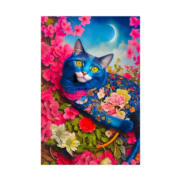 Whimsical Cat Art - Etsy