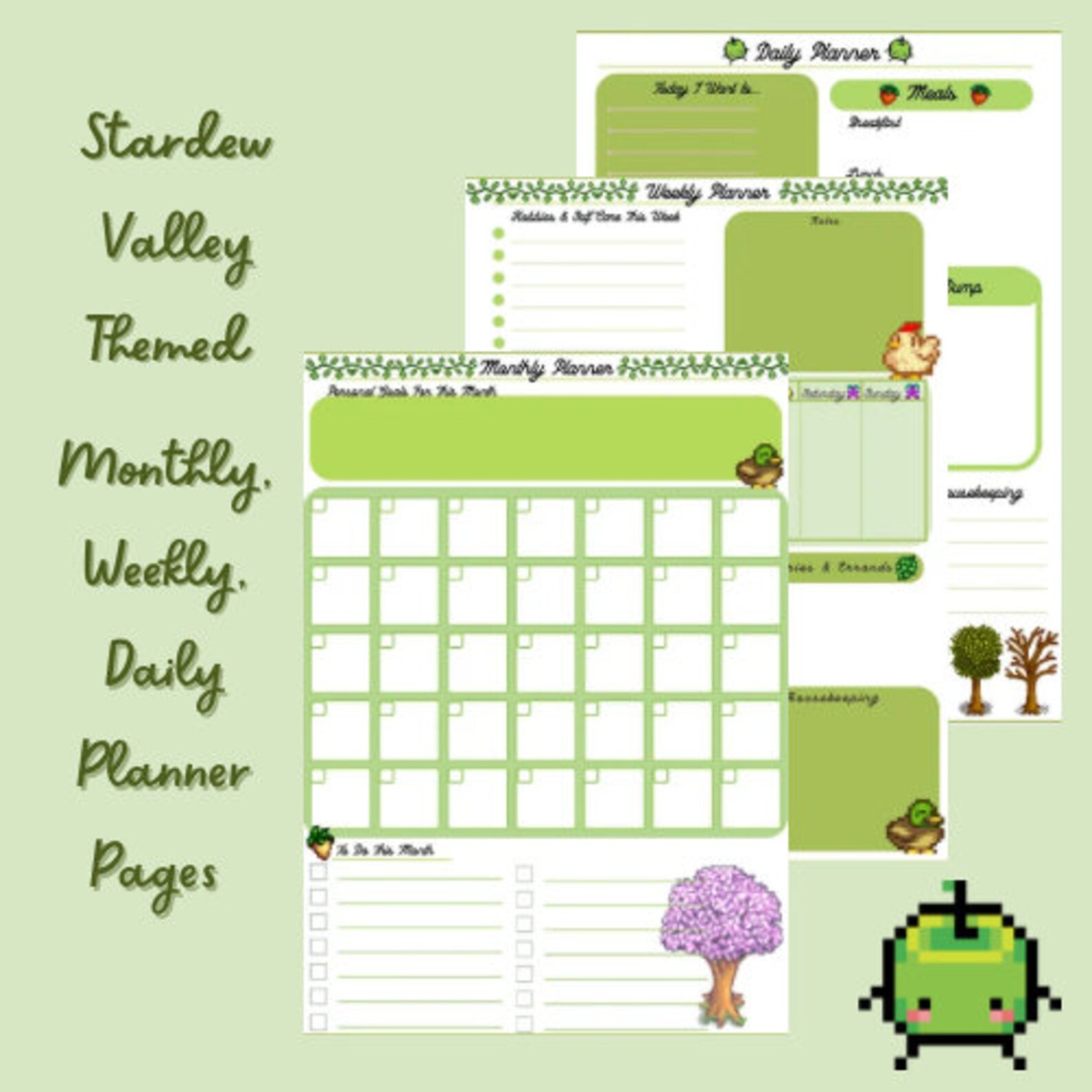 Stardew Valley Planner - Month, Week, Day Pages || Digital Download ...