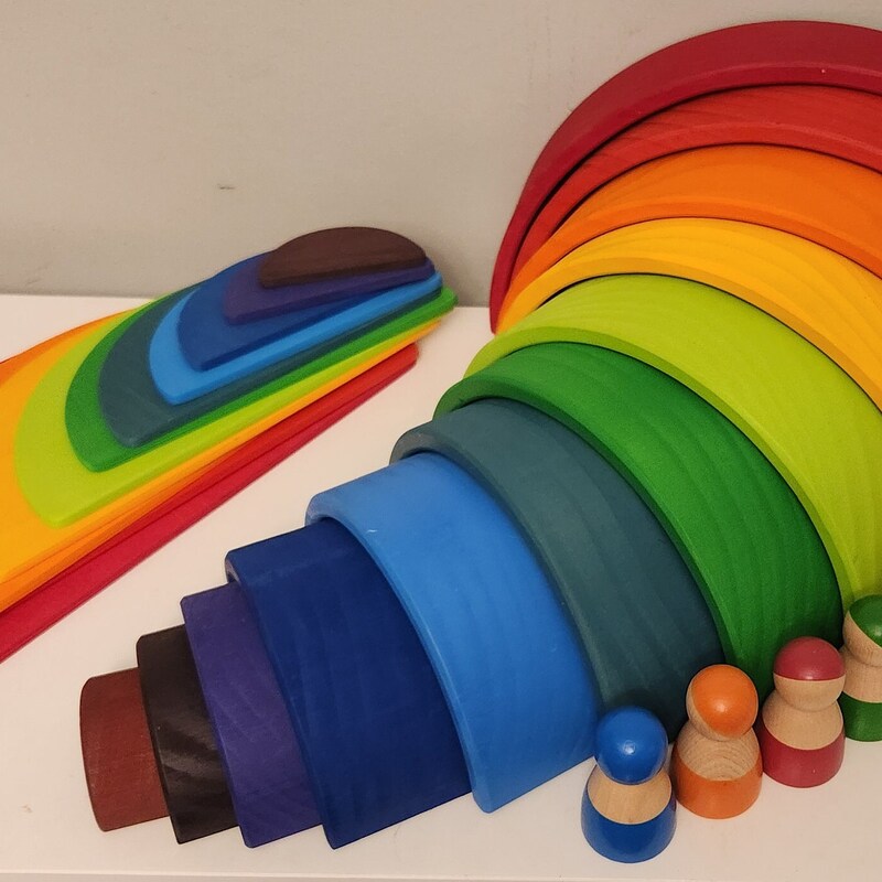 Wooden Rainbow Stacker - Etsy