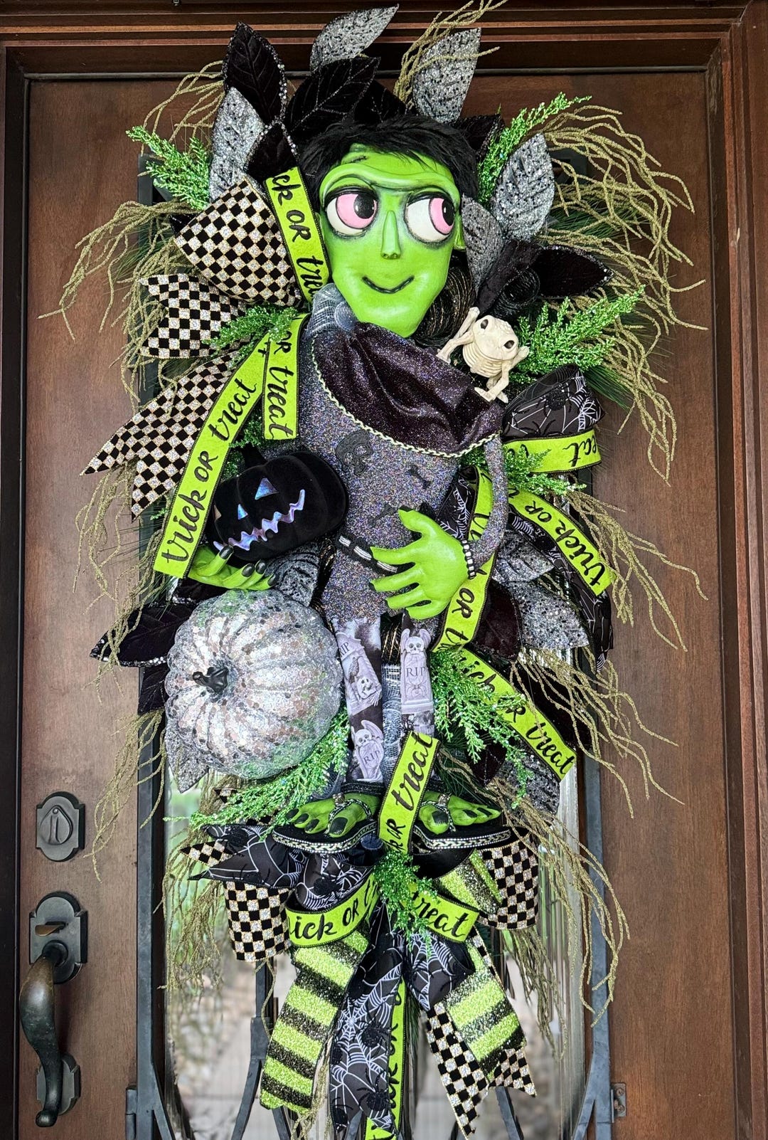 XL Halloween Swag, XL Halloween Monster Swag, Xl Luxe Halloween Wreath ...