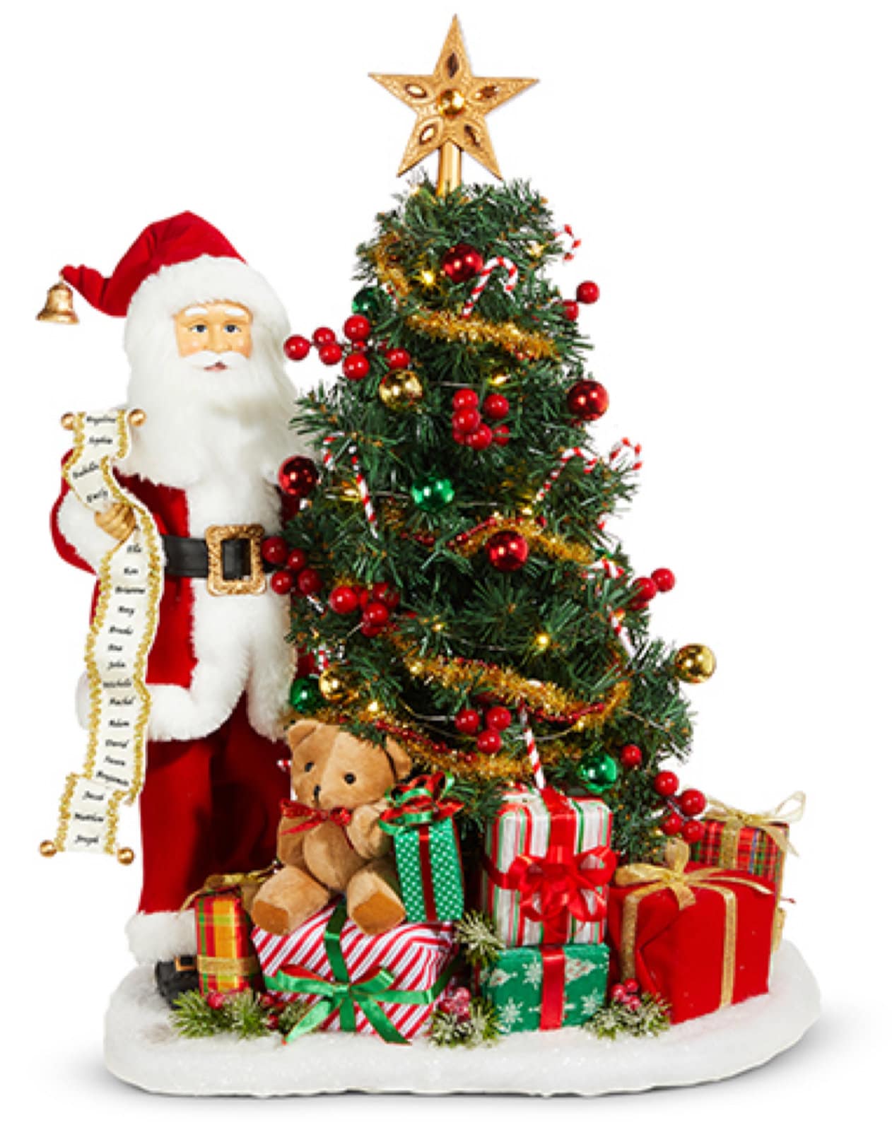 23.5 Lighted Tree With Santa, Christmas Santa, Christmas Decor - Etsy