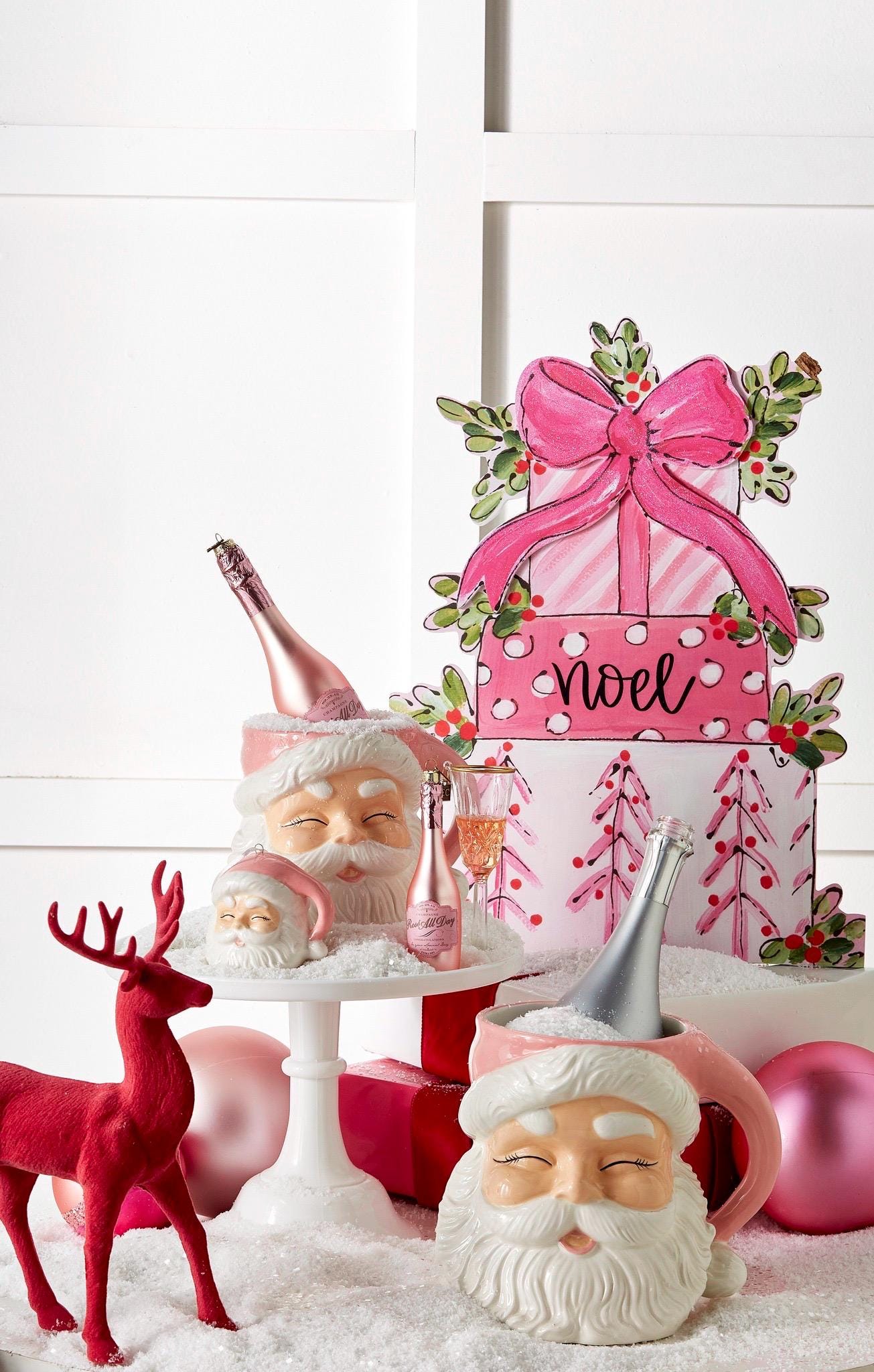 21” PINK PRESENT STACK With Stand, Christmas Decor - Etsy