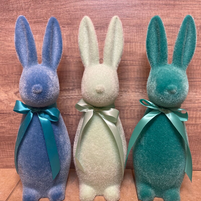 Flocked Easter Bunny - Etsy