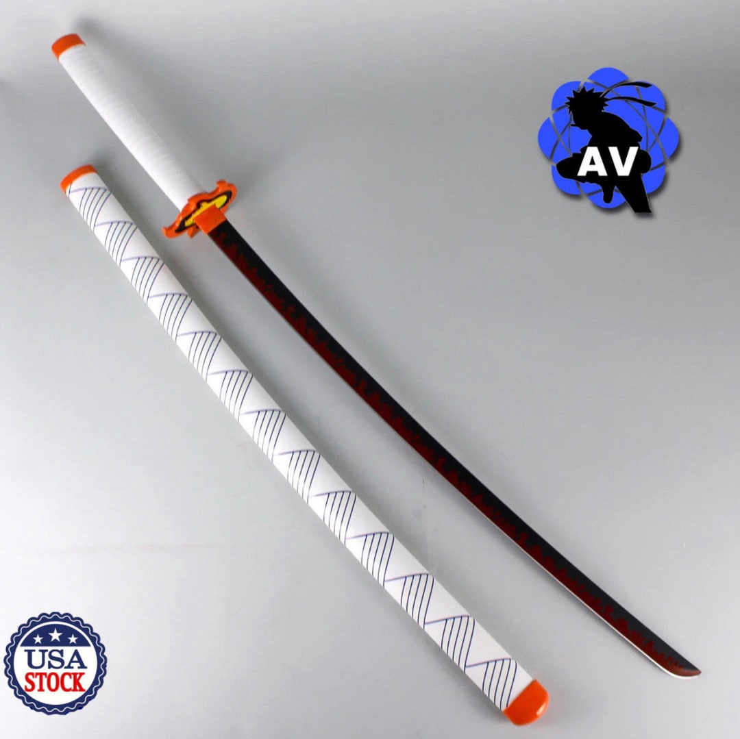 Anime Handmade Carbon Steel Demon Katana | Full Metal Japanese Samurai ...