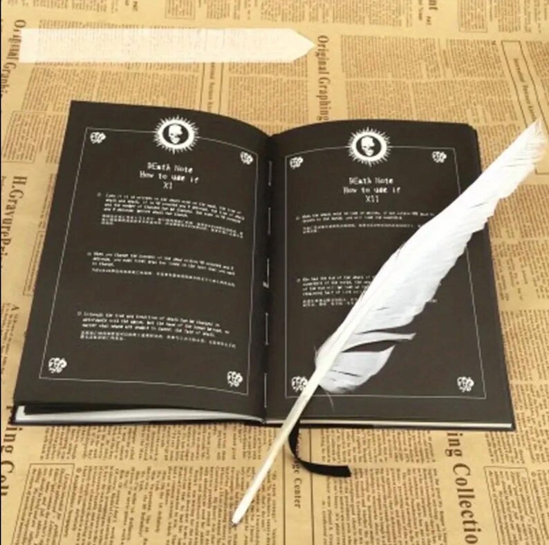 Death Note Anime Manga Faux Leather Journal Set Halloween-black ...