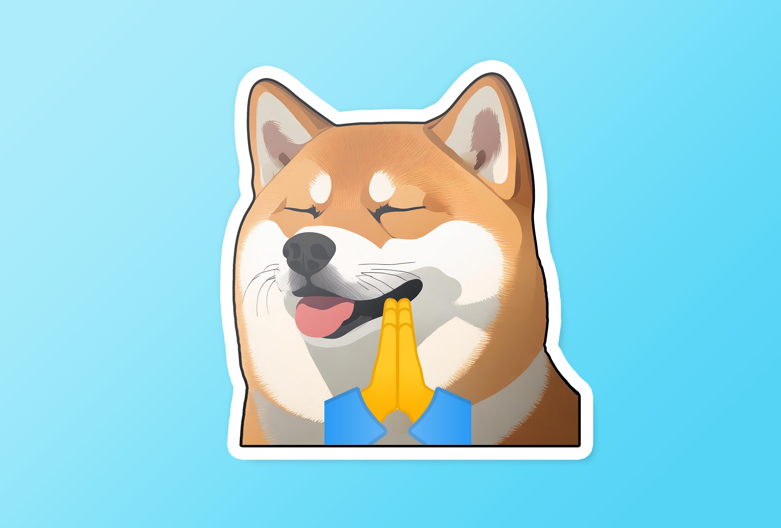 Cheems Bless Meme Sticker for Laptop, Water Bottle, Journal, Planner ...