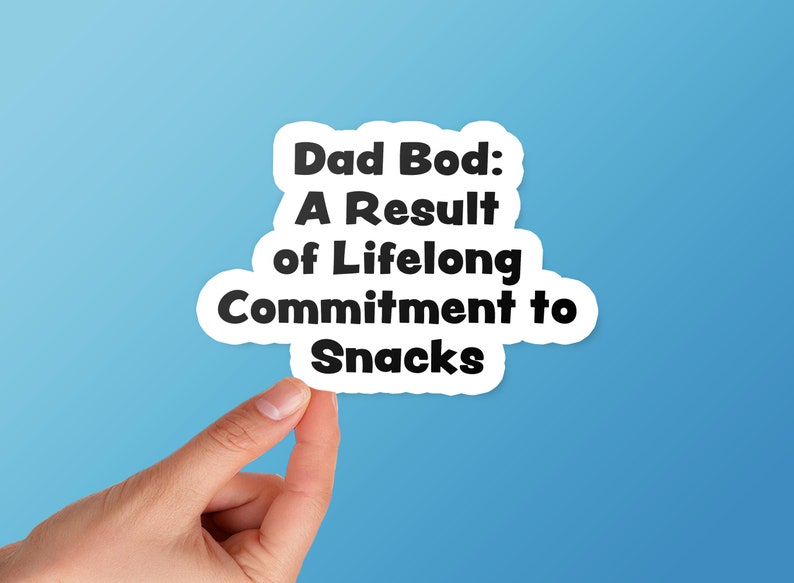 Dad Bod Text Sticker: Dad Jokes for the Best Dad Ever, Funny Meme ...