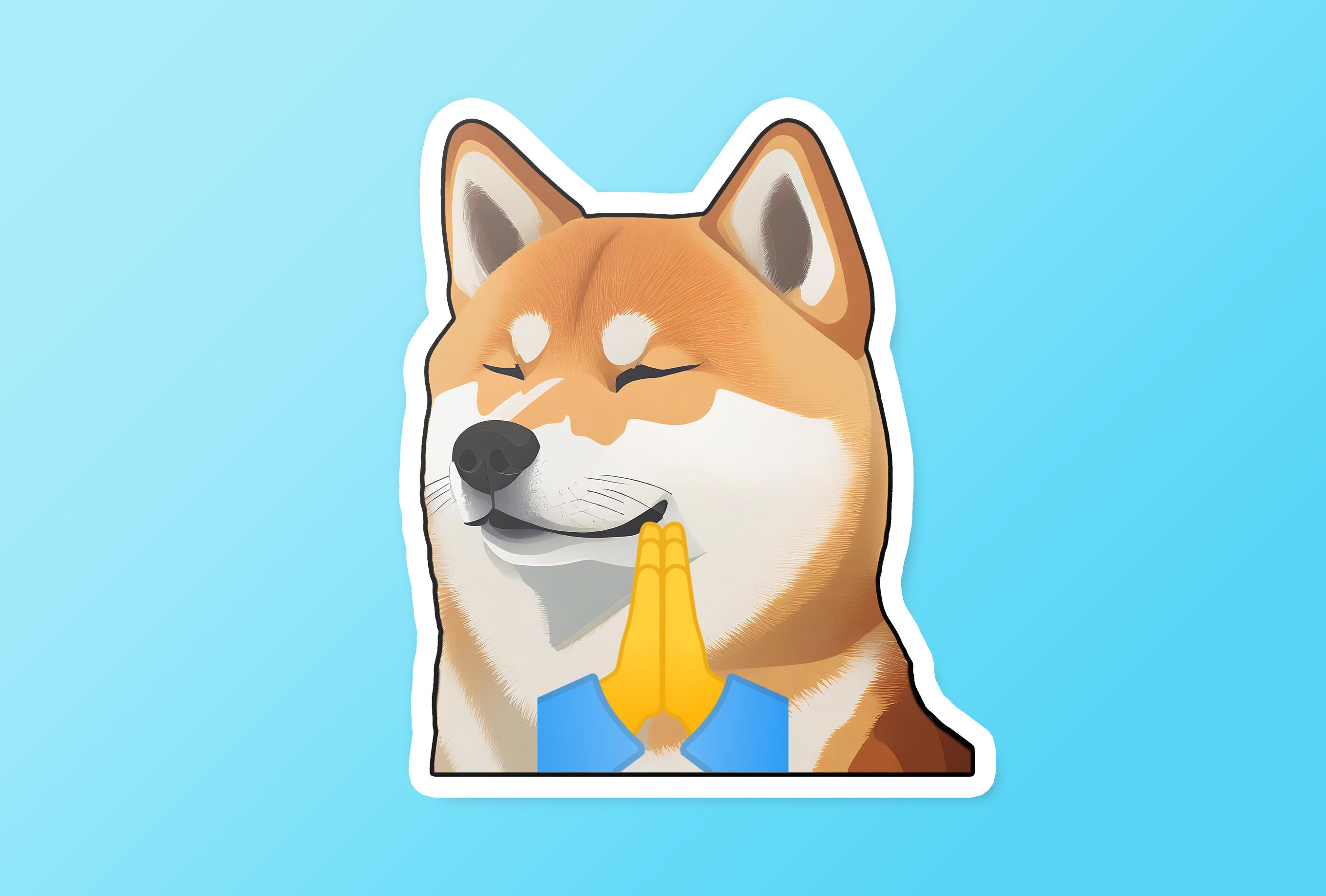 Cheems Bless Meme Sticker for Laptop, Water Bottle, Journal, Planner ...