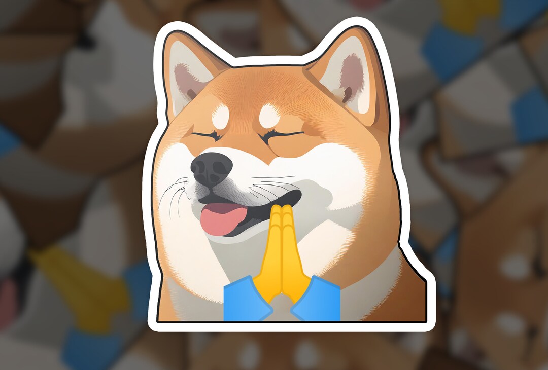 Cheems Bless Meme Sticker for Laptop, Water Bottle, Journal, Planner ...